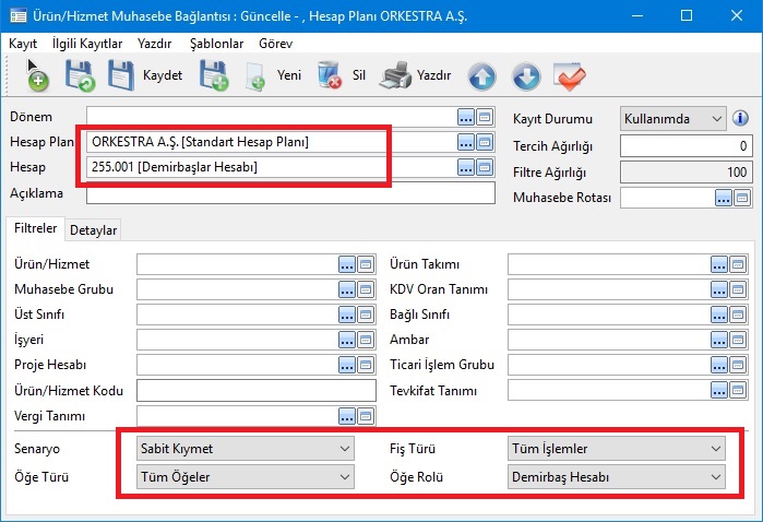Amortisman Kartları Muhasebesi